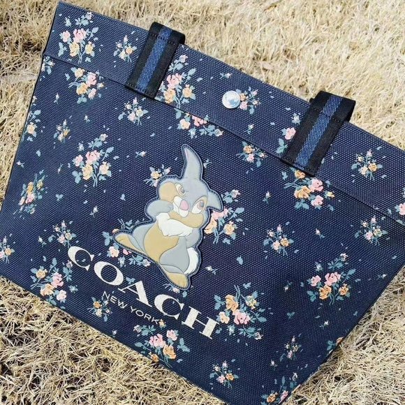 Coach | Bags | Nwt Coach X Disney Thumper Tote With Rose Bouquet Print ...